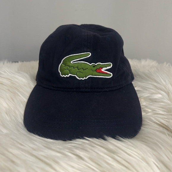 Lacoste | Accessories | Lacoste Mens Big Croc Gabardine Cap Navy Blue ...